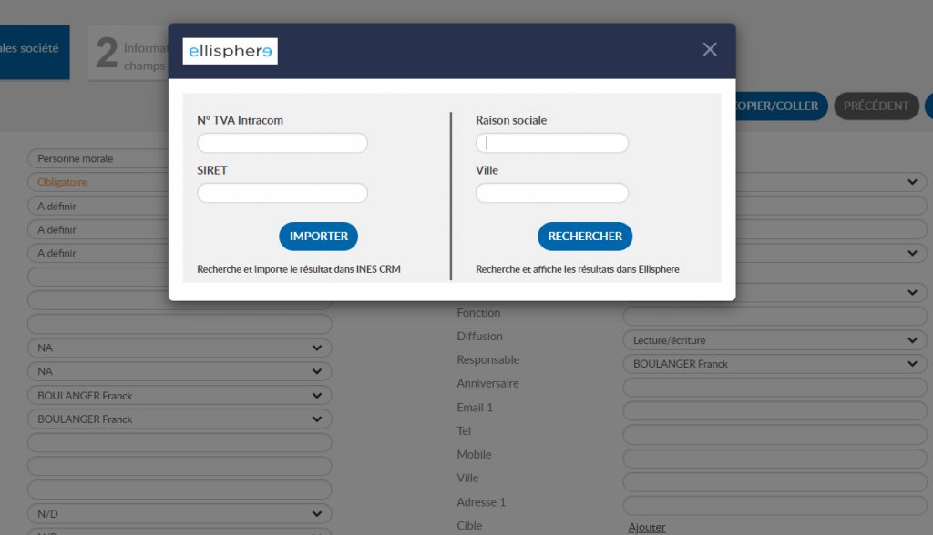 Intégration Ellisphere – INES CRM | Gestion des risques | Intégrateur ...
